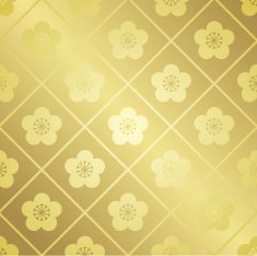 Japanese pattern gold Vector free image download