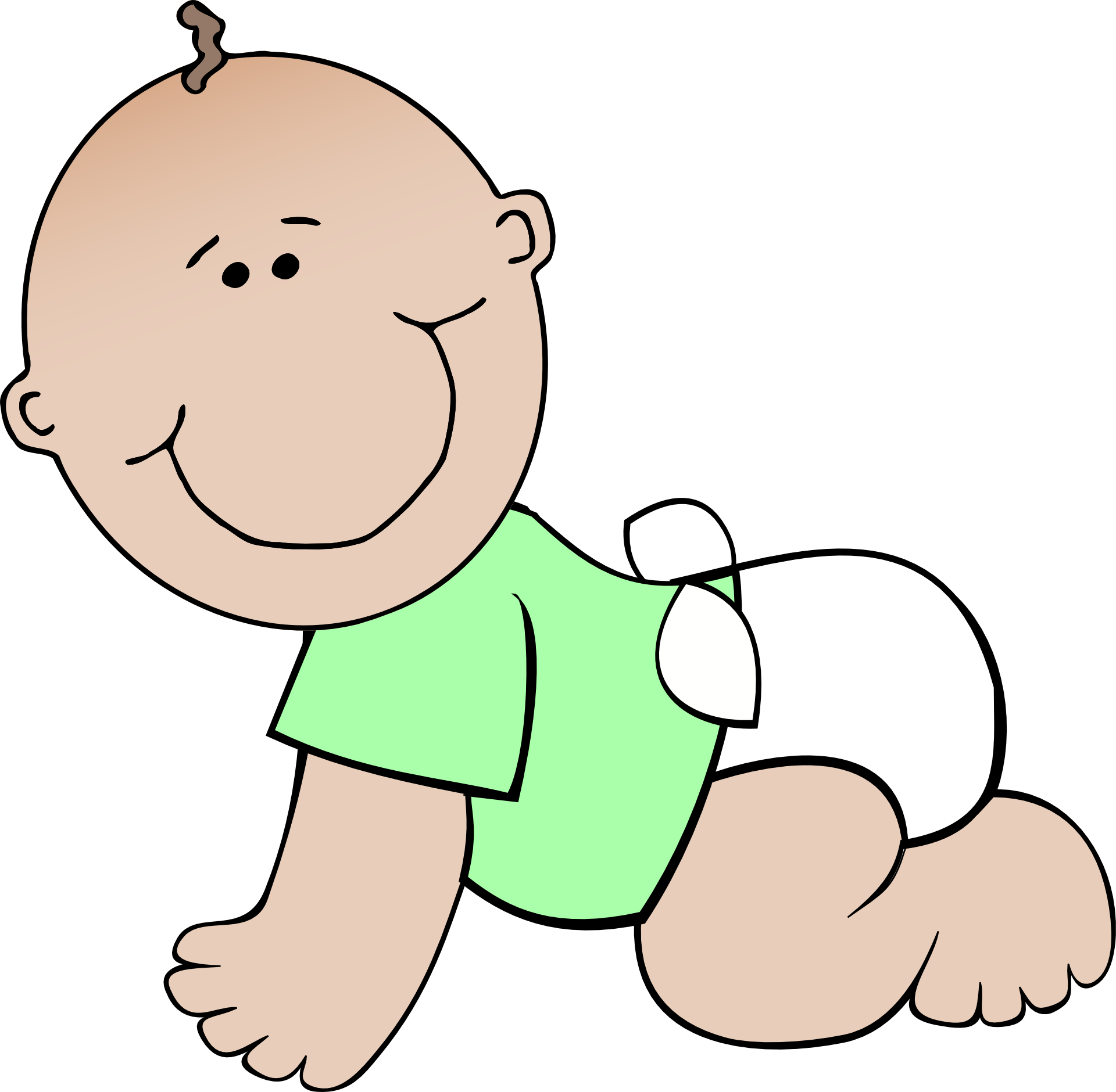 Crawling baby, illustration free image download