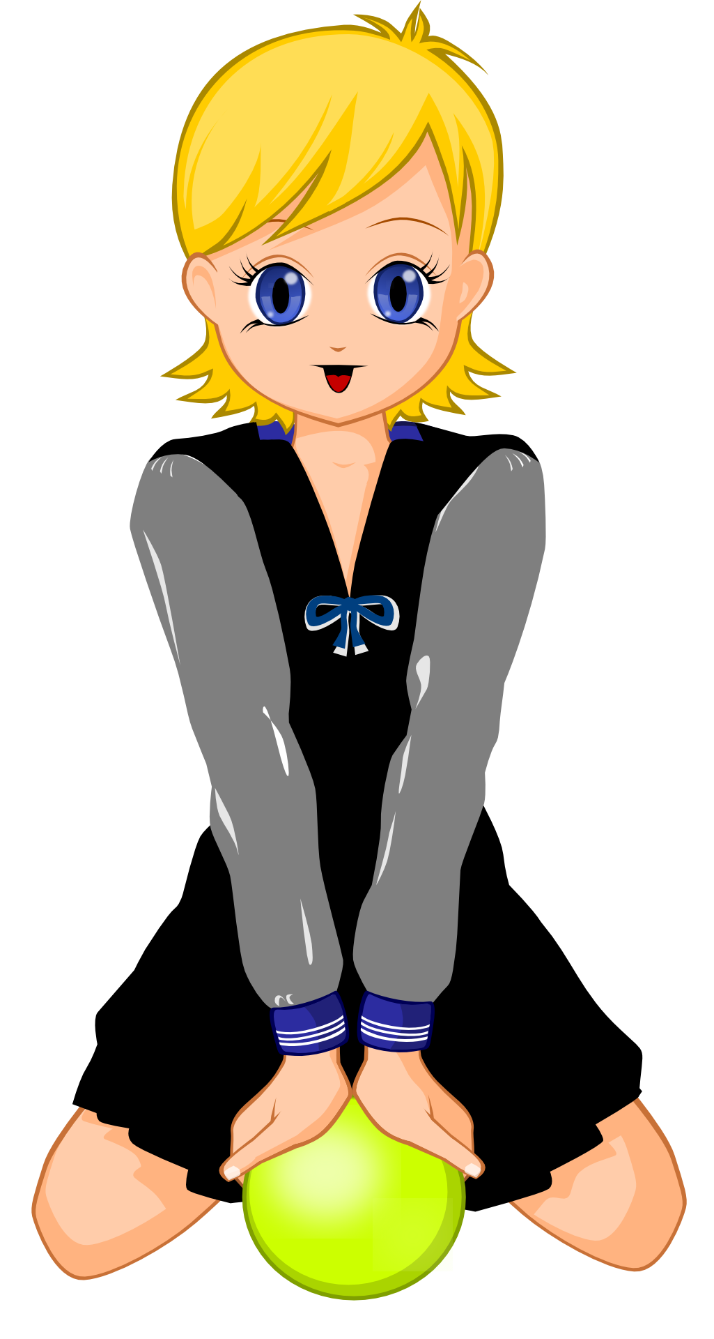 Girl with ball drawing free image download