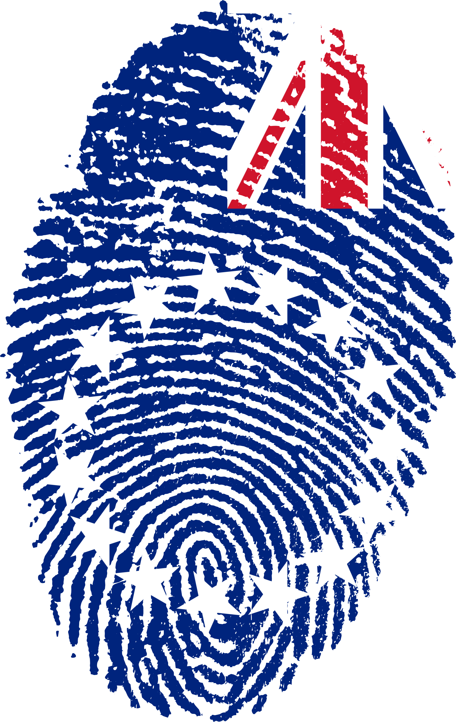 Fingerprint in the colors of the national flag free image download