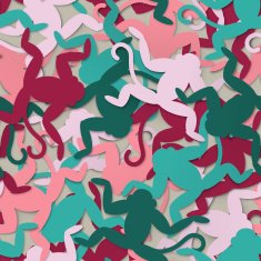 Multi-colored monkeys seamless background free image download