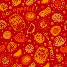 Food pastry seamless pattern – Illustration free image download