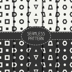 Line polygon seamless pattern Geometric figures shape Wrapping paper ...