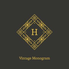 Vector vintage monogram free image download