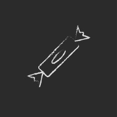 Candy icon drawn in chalk free image download