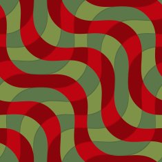 Retro 3D green and red intersecting waves free image download