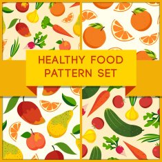 Healthy food pattern set free image download