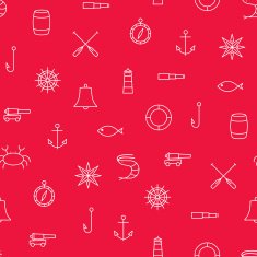 Marine line icons seamless vector pattern free image download