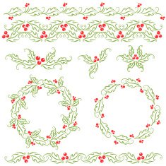 Holly Design Elements free image download