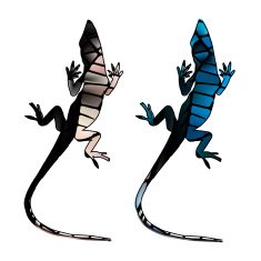 Lizard figurine in form of glowing stained glass N3 free image download