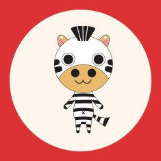 Animal zebra cartoon theme elements N2 free image download