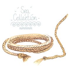 Watercolor nautical rope free image download