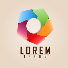 Five color pentagon logo free image download