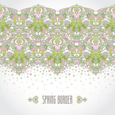 Vector vintage seamless border in Eastern style N8 free image download