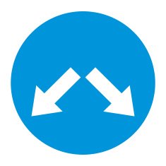 Warning traffic sign left or right free image download