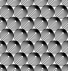 Black and white geometric circle seamless pattern N8 free image download