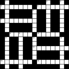 Empty 15x15 squares British-style crossword grid with numbers N3 free ...