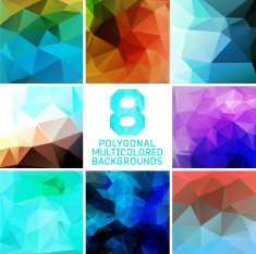 Set of abstract polygonal background N52 free image download