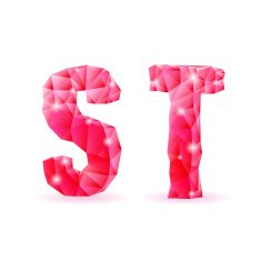 Ruby polygonal font N18 free image download