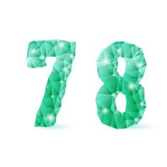 Emerald green polygonal font N4 free image download