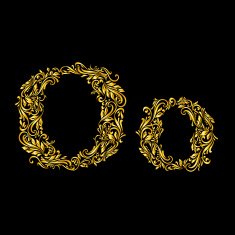 Decorated letter 'o' free image download