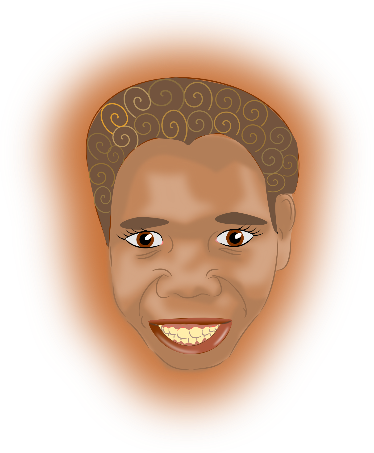 Face of aboriginal australia man, illustration free image download