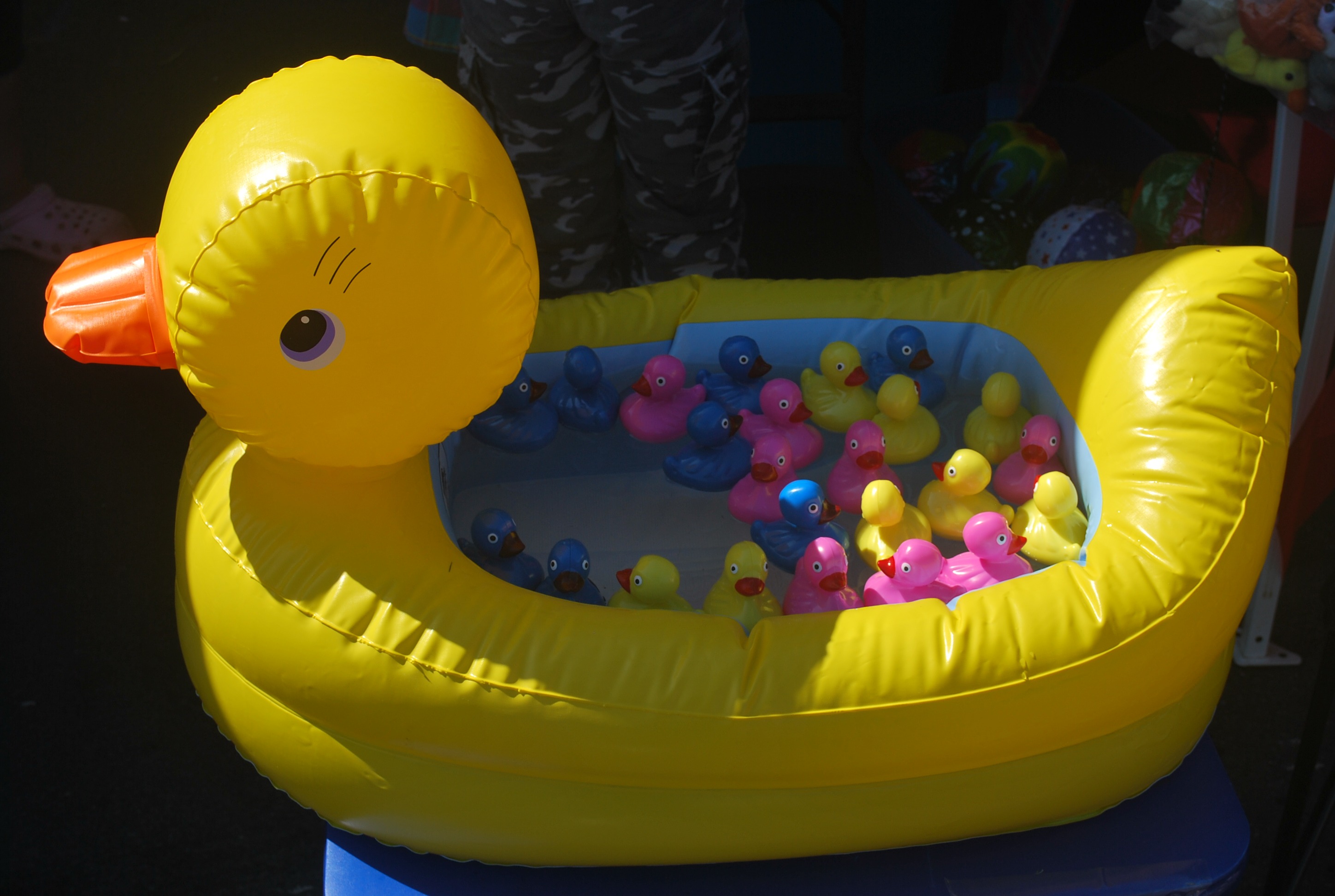 Colorful rubber duck with ducklings, toy free image download