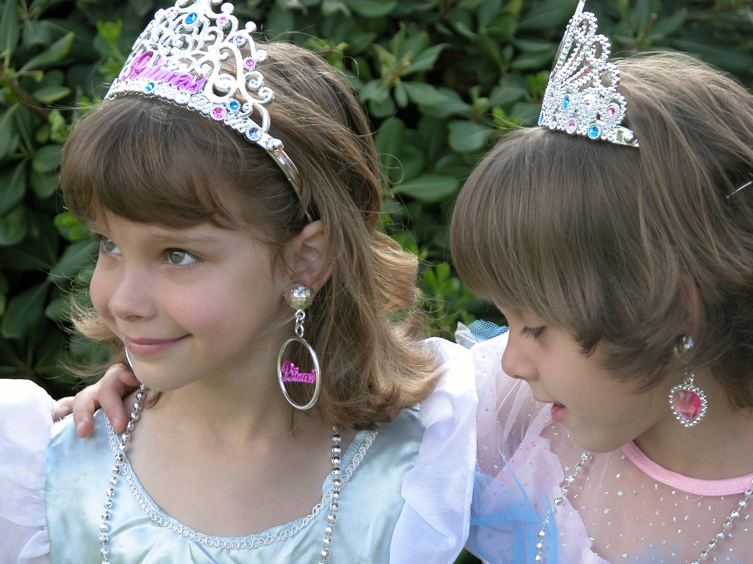 Portrait of two princesses in nature free image download