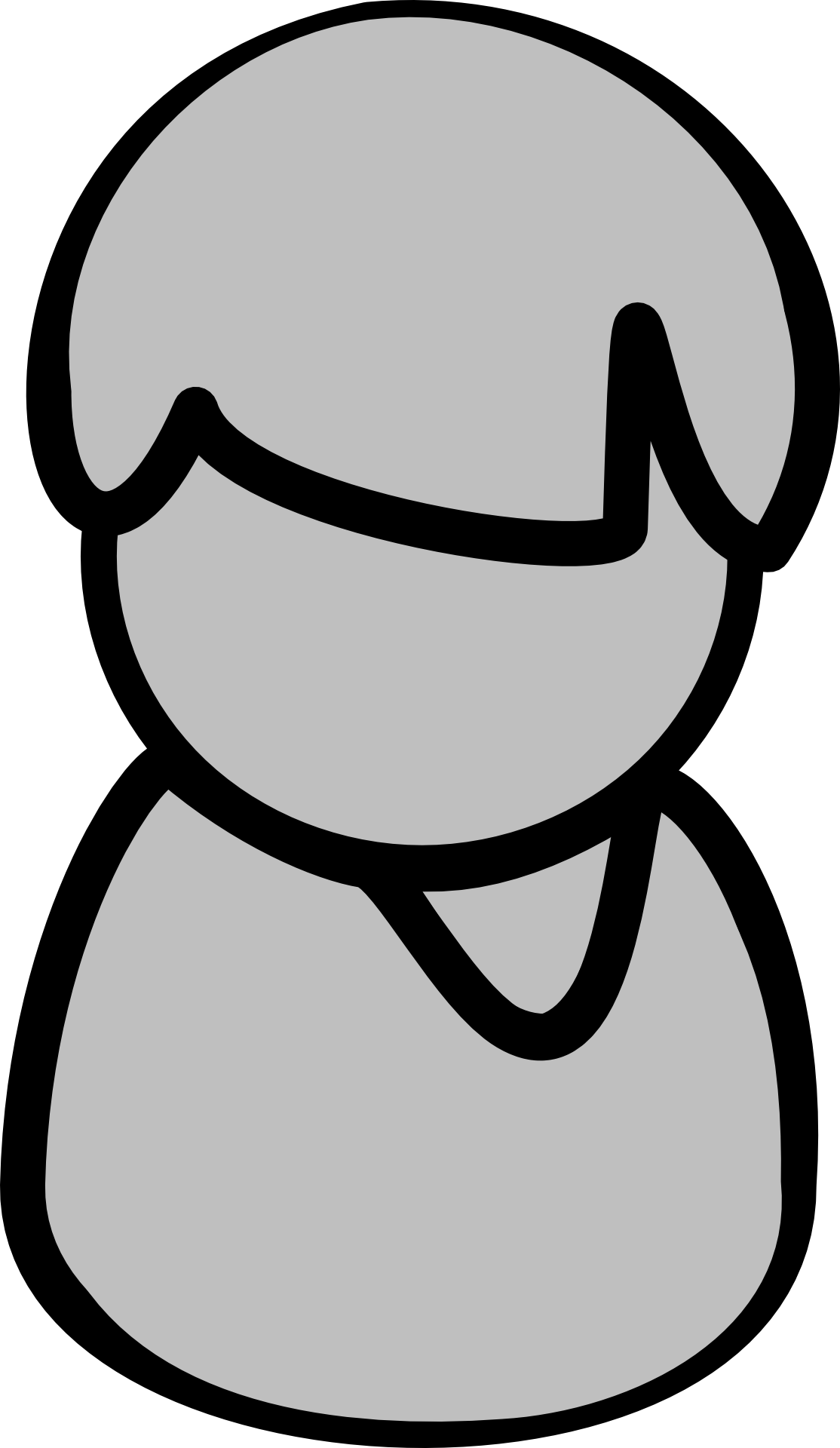 Man avatar grey drawing free image download