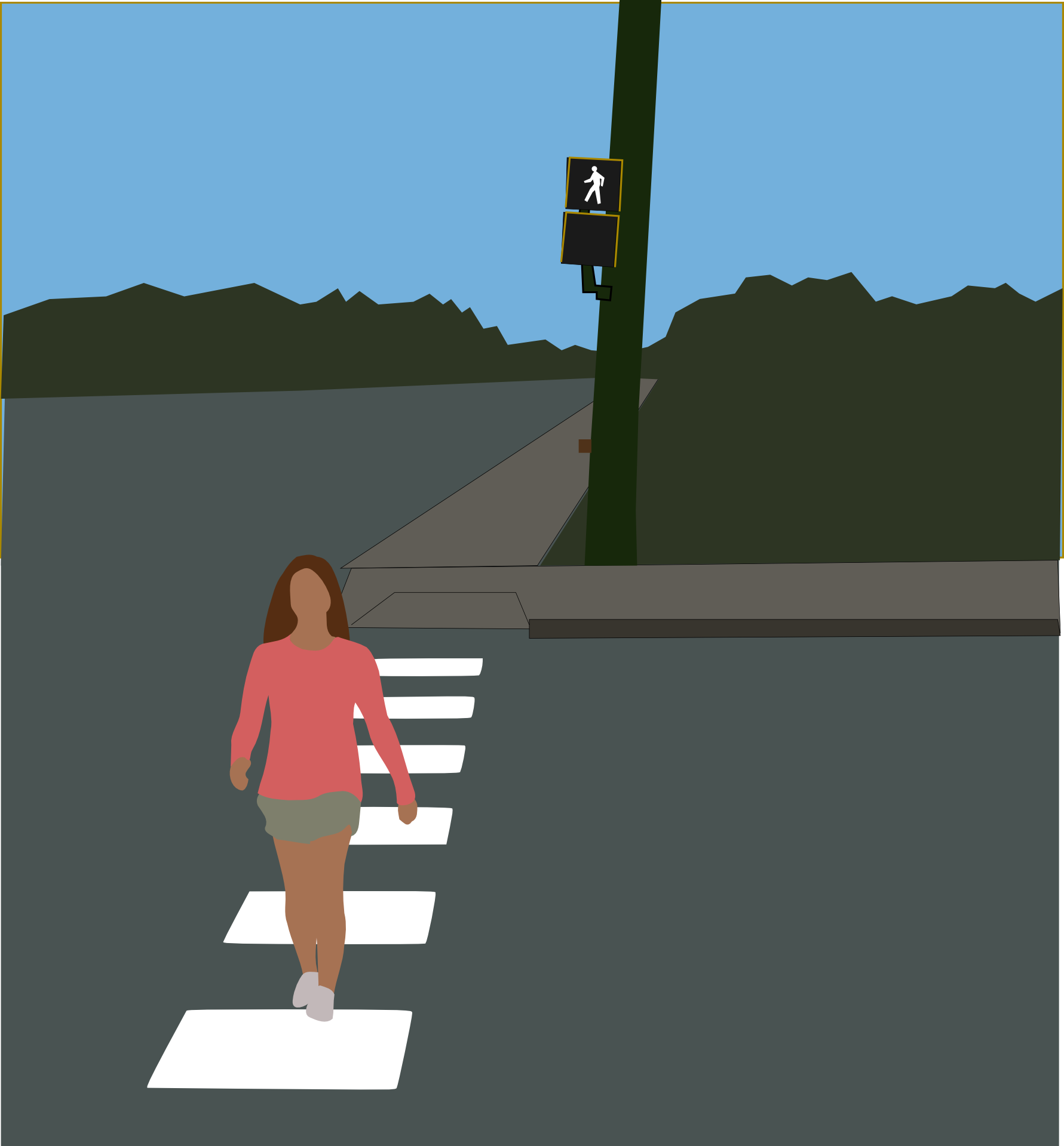 Crosswalk drawing free image download