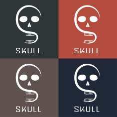 Skull monogram free image download