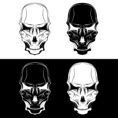 Set of skulls vector design template N3 free image download