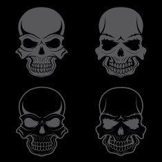 Set of skulls vector design template N19 free image download