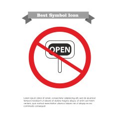 No open sign icon free image download