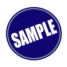 Sample white stamp text on blue free image download