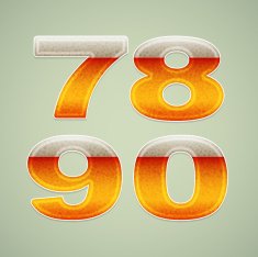 Numbers stylized beer free image download