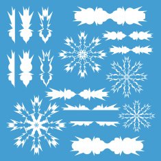Geometric shapes and snowflakes free image download