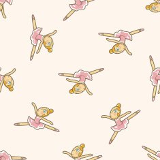 Ballet dancer cartoon seamless pattern background N5 free image download