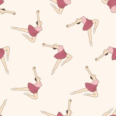Dancer cartoon seamless pattern background N20 free image download