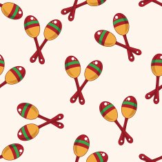 Music agogo bell cartoon seamless pattern background N2 free image download
