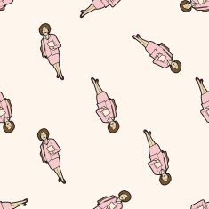 Office workers cartoon seamless pattern background N95 free image download