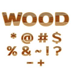 Symbols made of wood free image download