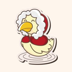 Animal duck winter cartoon theme elements N8 free image download