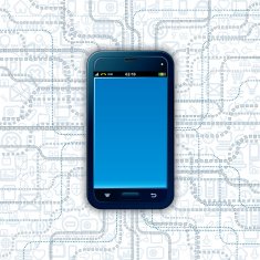 Smartphone on Backdrop free image download