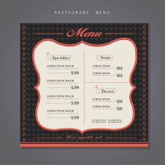 Modern restaurant menu design N5 free image download
