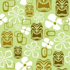 Seamless Exotic Tiki Paradise Pattern free image download