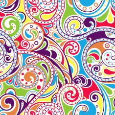 Rainbow Scroll Pattern free image download