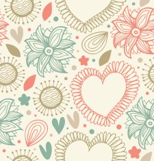 Floral beauty seamless pattern on the light background free image download