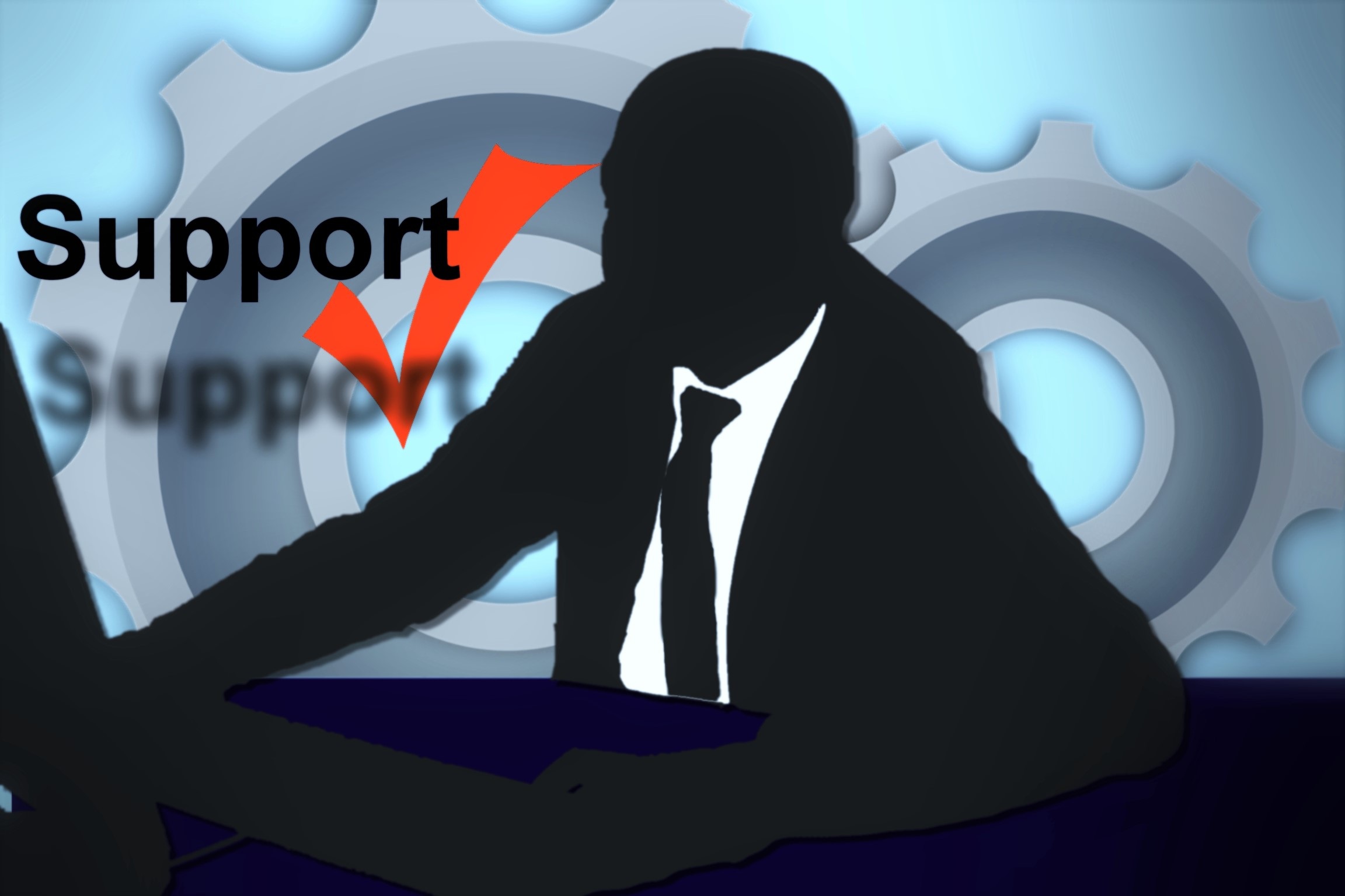 Silhouette of man from the support clipart free image download