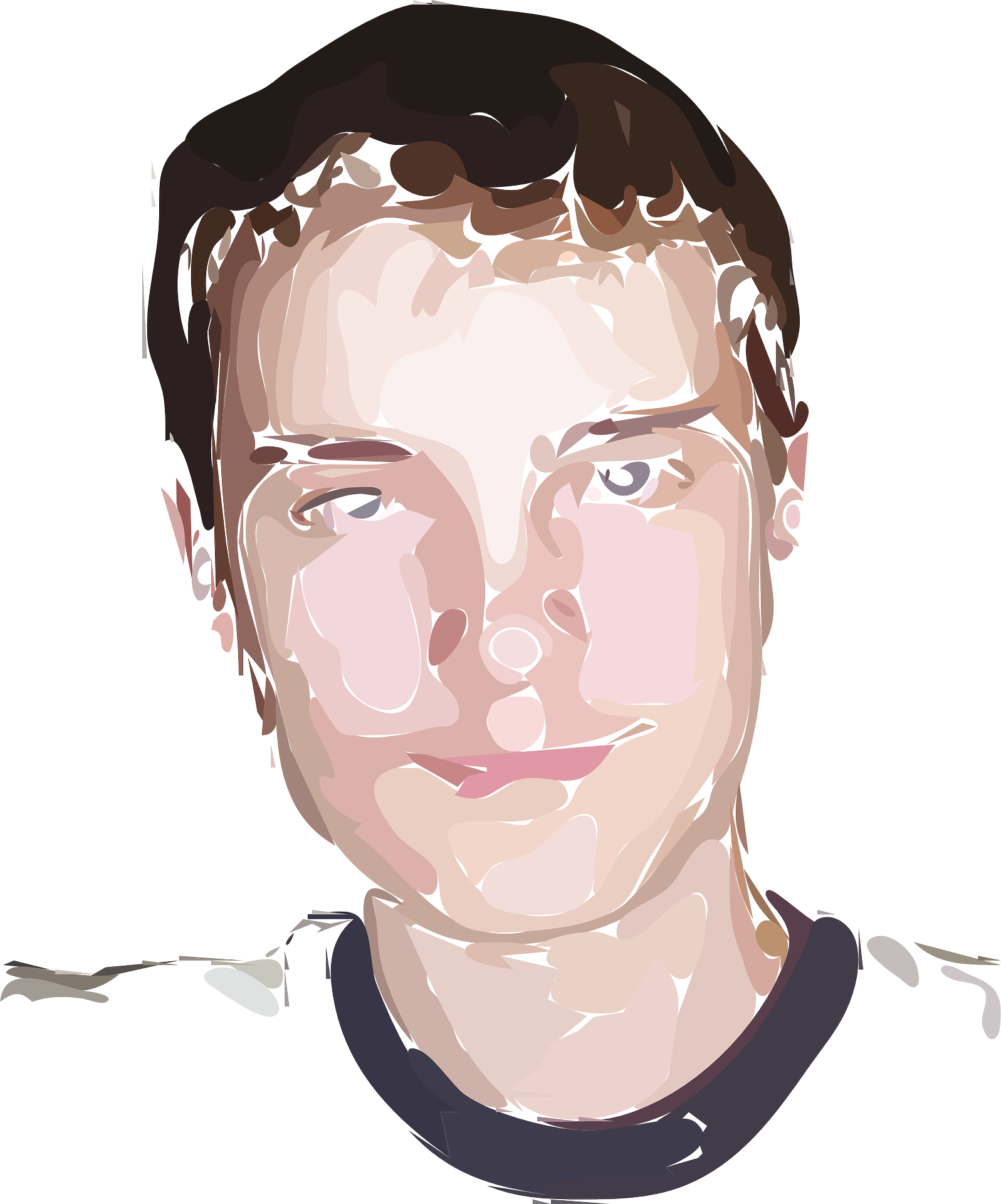 Graphic image of a fuzzy portrait of a teenager free image download